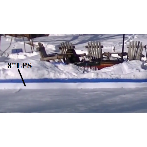8" Outdoor Ice Rink Liner Protection Poly | Iron Sleek